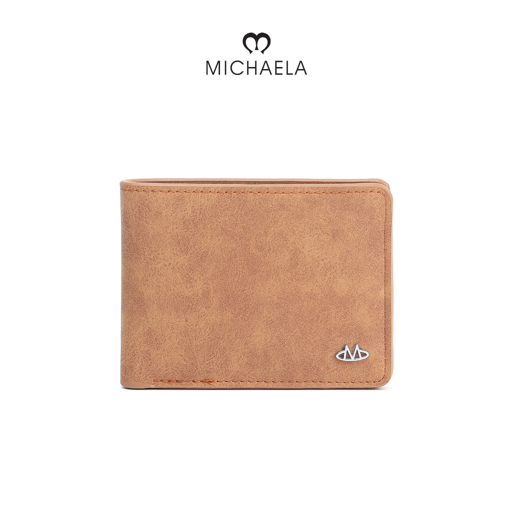 MICHAELA Suede Texture Men's Wallet 6 Card Slots Roomy Compact ...