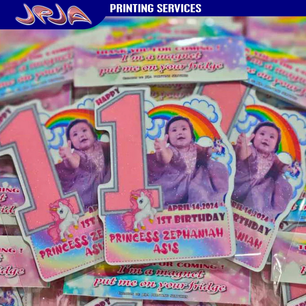 (P18/pc)Personalized Contour Cut Ref Magnet Souvenirs|3D, Glitter ...