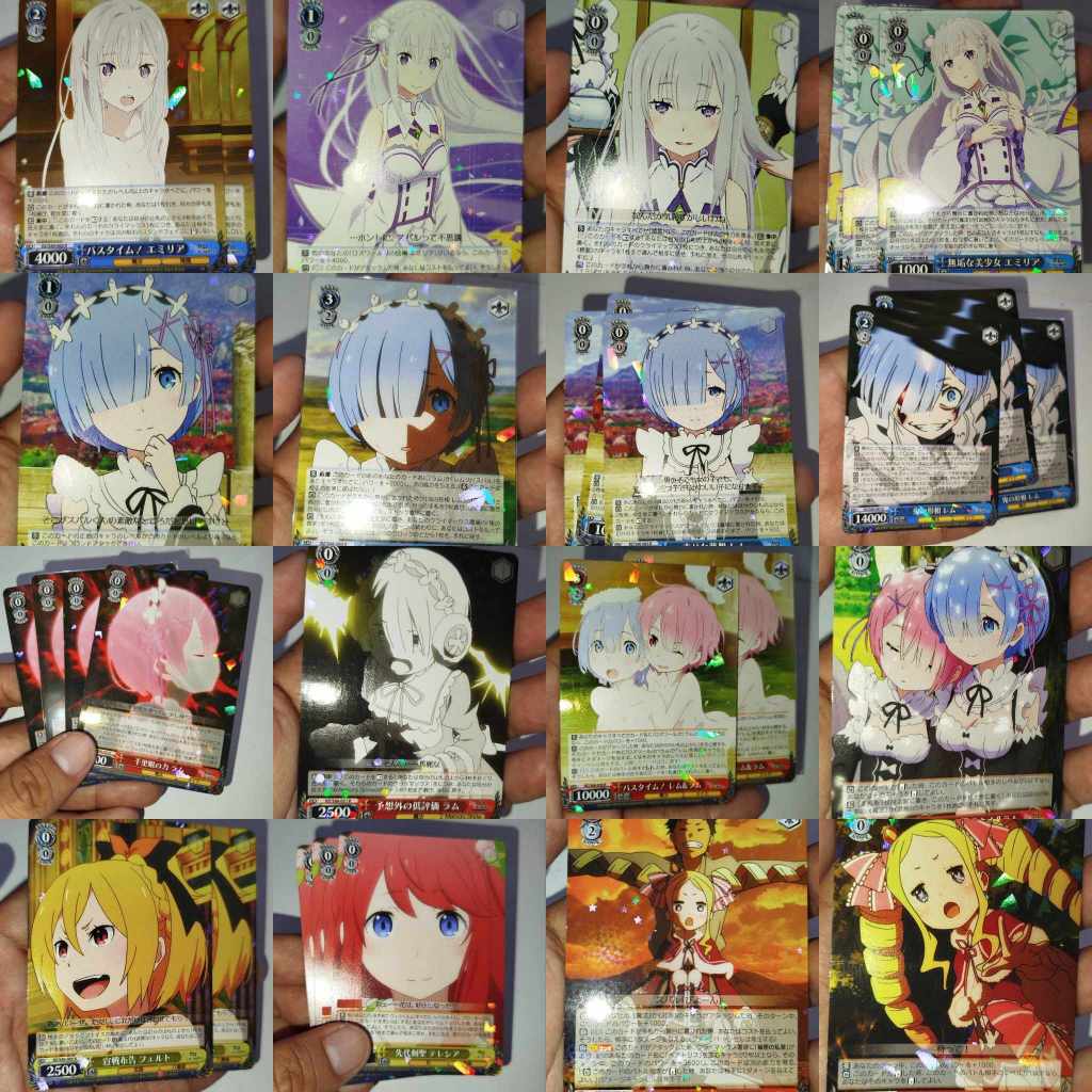 Weiss Schwarz Re:zero Anime Cards RARE (Read Description) | Shopee ...