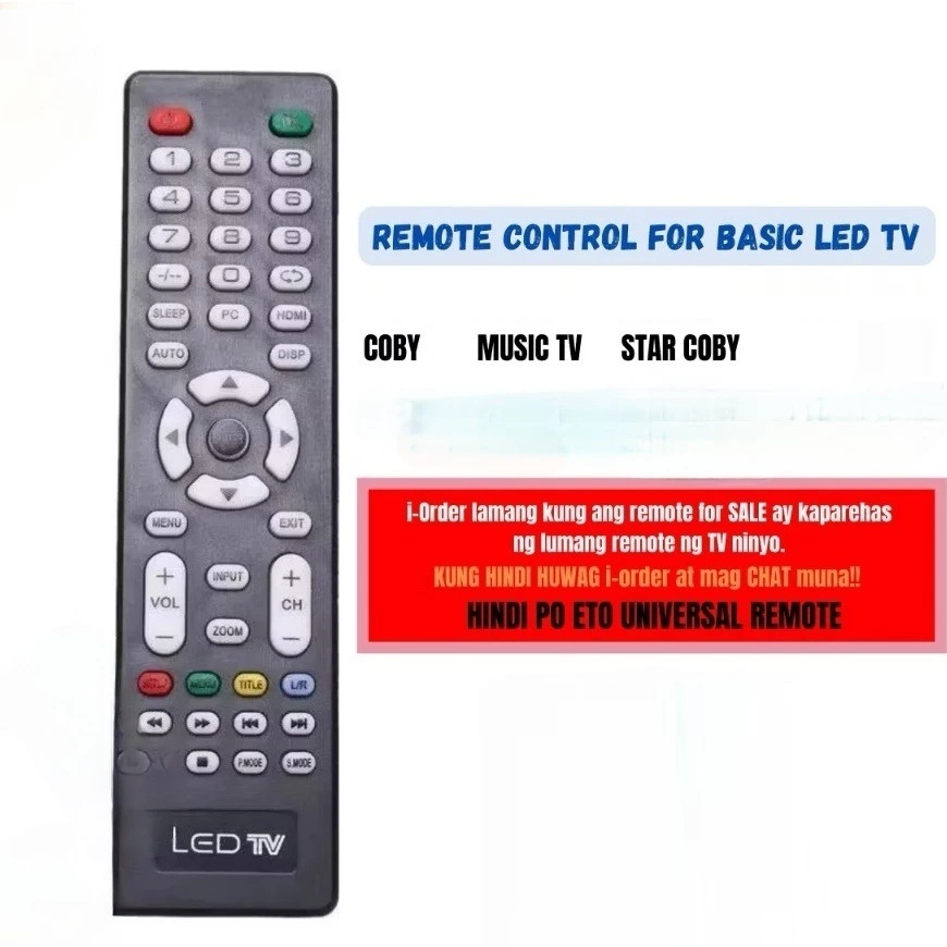 huayu COBY AND STAR COBY LED TV REPLACEMENT REMOTE CONTROLLER | Shopee ...