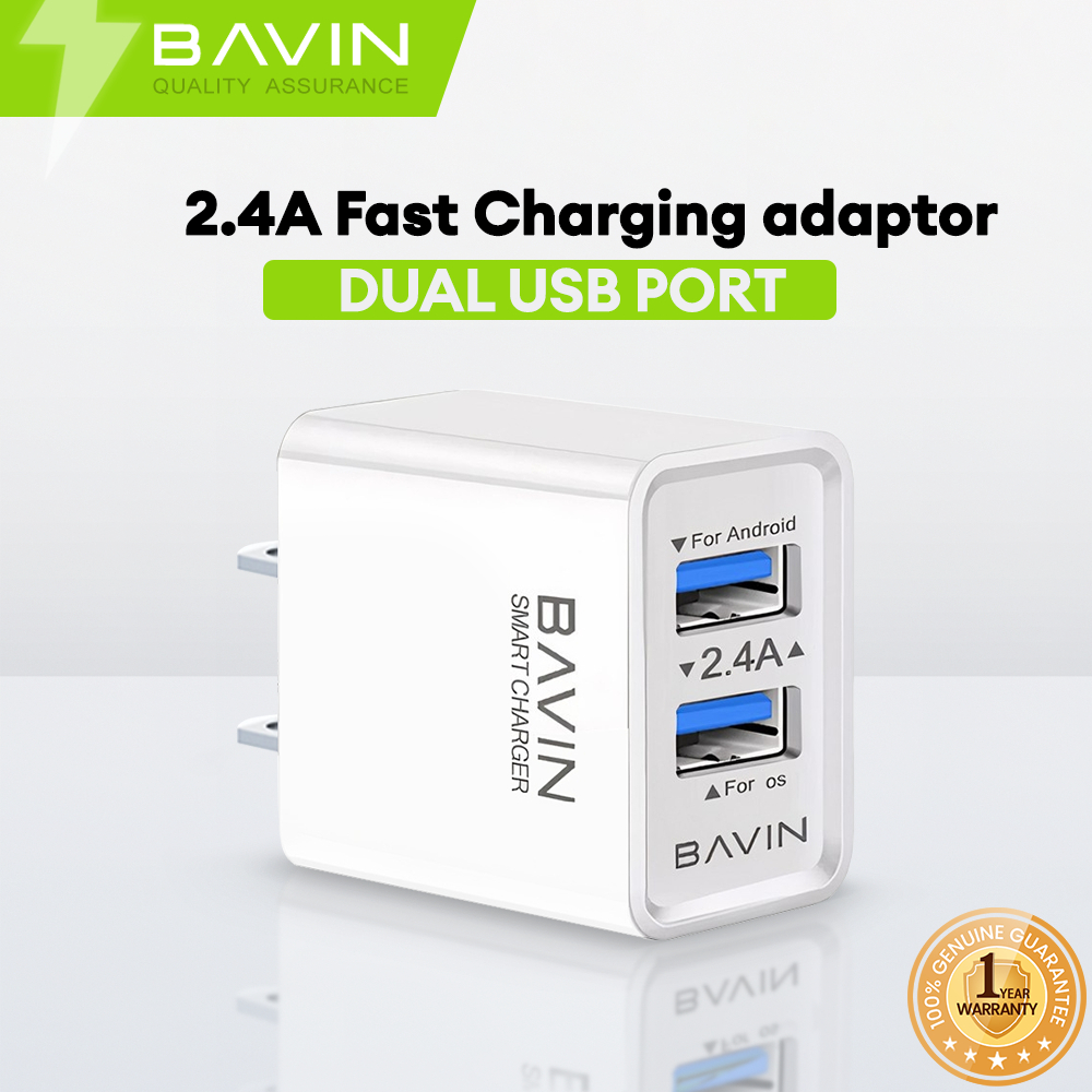 BAVIN PC273 2.4A Quick Charging Universal Wall Charger Dual Usb Port ...
