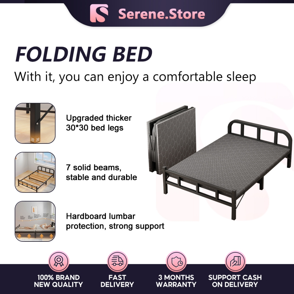 Folding Bed Single Bed Living Room Portable Folding Bed Dormitory Space ...