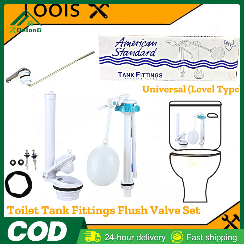 1 Set Toilet Flush Valve Tank Fittings Inlet Valve Float Ball Valve ...