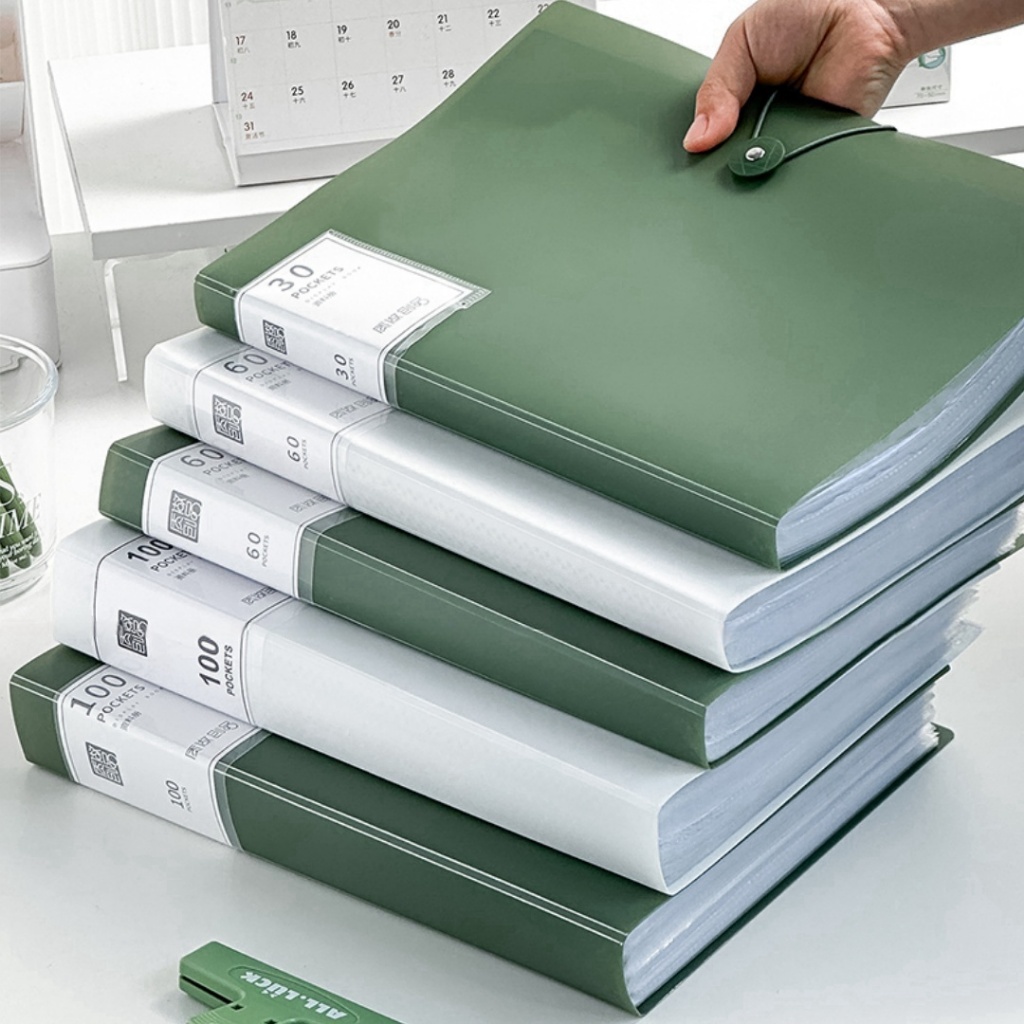 Long Clear Book Presentation Book Folder File Organizer 30/60/80/100 ...