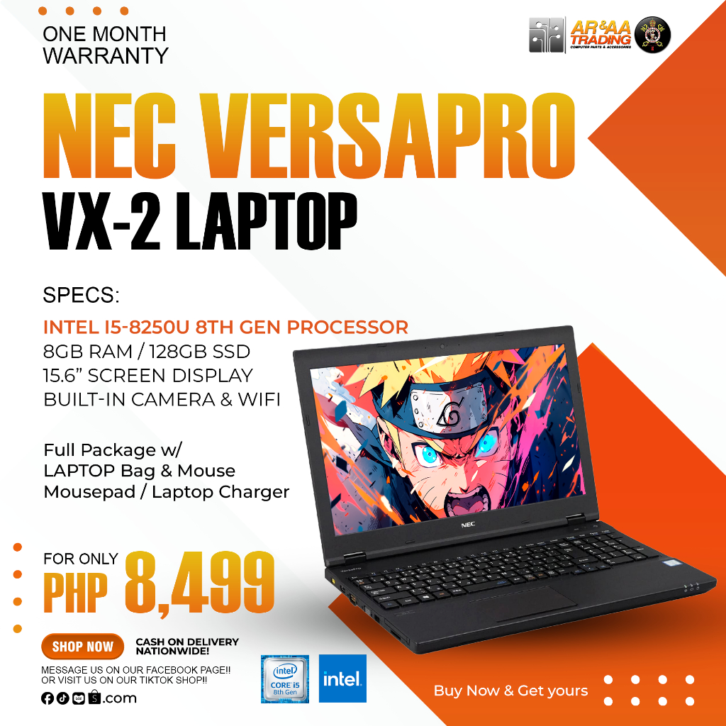 𝐋𝐀𝐏𝐓𝐎𝐏 𝐍𝐄𝐂 𝐕𝐄𝐑𝐒𝐀𝐏𝐑𝐎 𝐕𝐗-𝟐 𝐈𝐍𝐓𝐄𝐋® 𝐂𝐎𝐑𝐄™ 𝐢𝟓-𝟖𝟐𝟓𝟎𝐔 𝟖𝐓𝐇 𝐆𝐄𝐍𝐄𝐑𝐀𝐓𝐈𝐎𝐍 𝟖𝐆𝐁 𝟏𝟐𝟖𝐆𝐁 𝐒𝐒𝐃 | Shopee Philippines