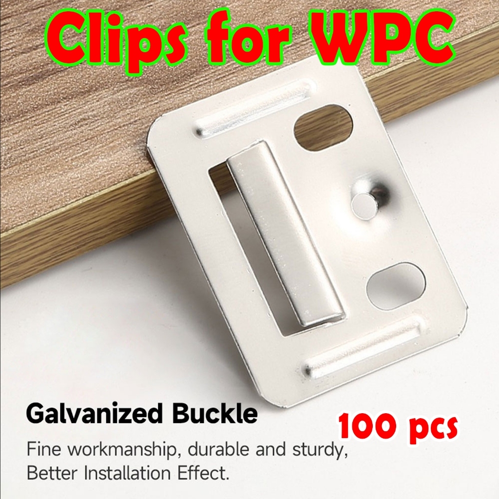 500/300/100Pcs Metal Clip for Wpc wall and ceiling Fluted cladding clip ...