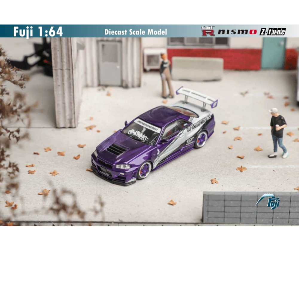 Fuji 1/64 Scale Skyline GT-R R34 Nismo Z-Tune Gifted Purple (High Wing) Die-cast Car | Shopee ...
