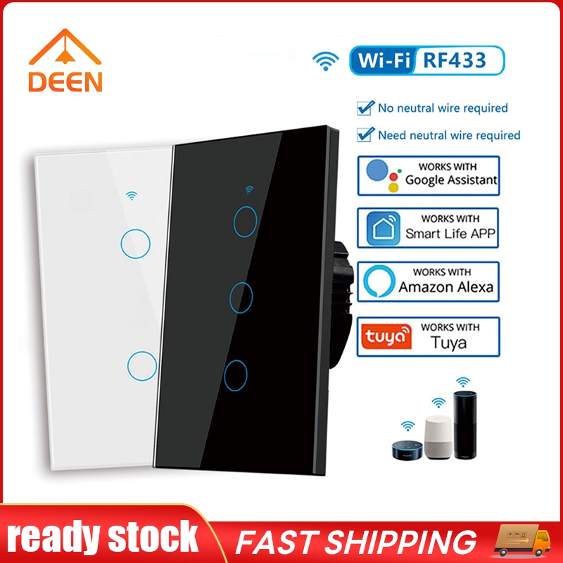 Smart Life Light Switch WiFi Touch Sensor Smart Switch App Remote ...