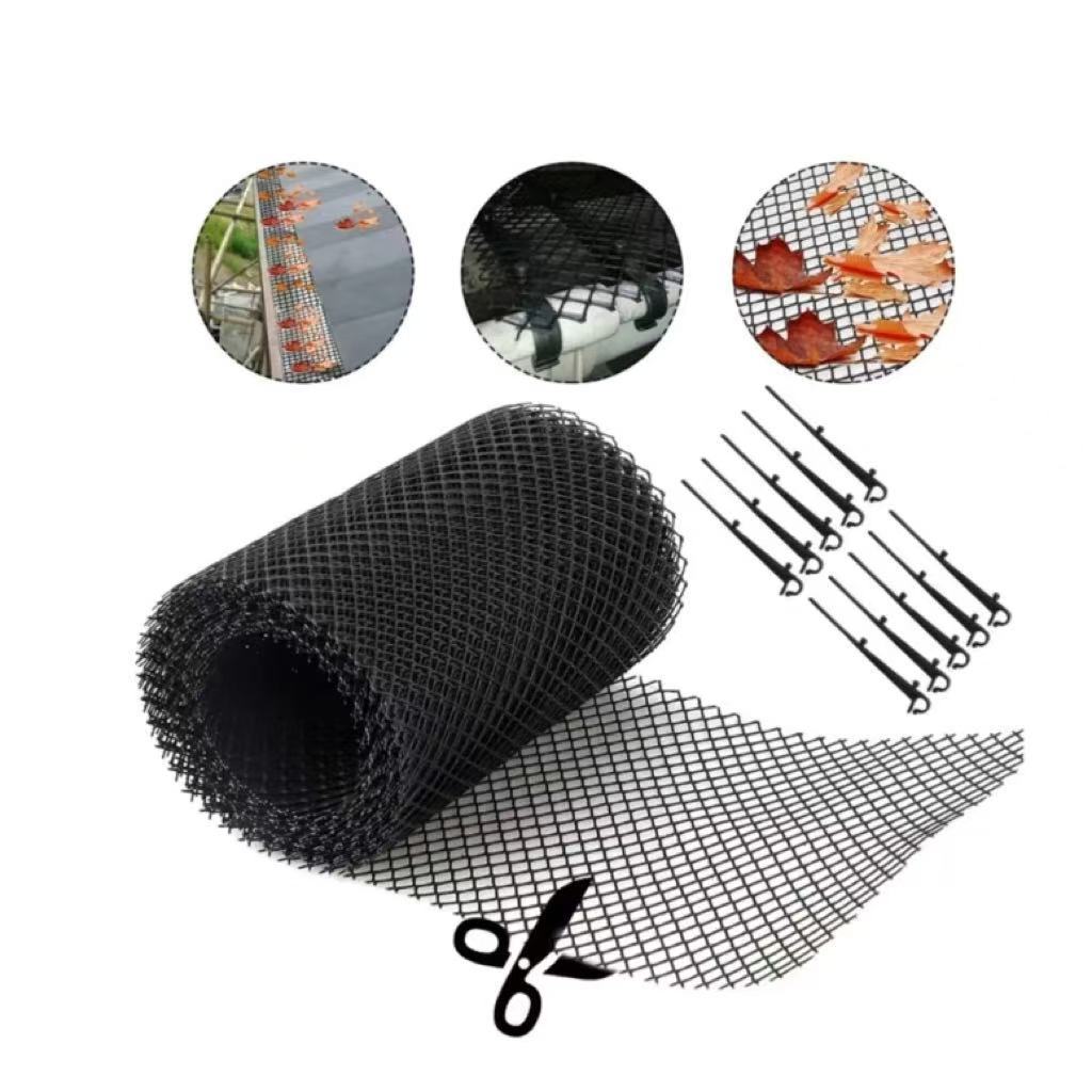 Plastic Gutter Guard Mesh, Leaf Protection Mesh Gutter Guards Roll Leaf ...