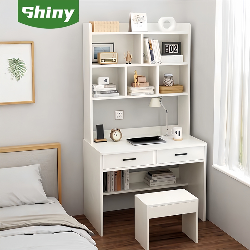 Study Desk For Kids Simple Computer Table Bookcase Bookshelf Integrated ...