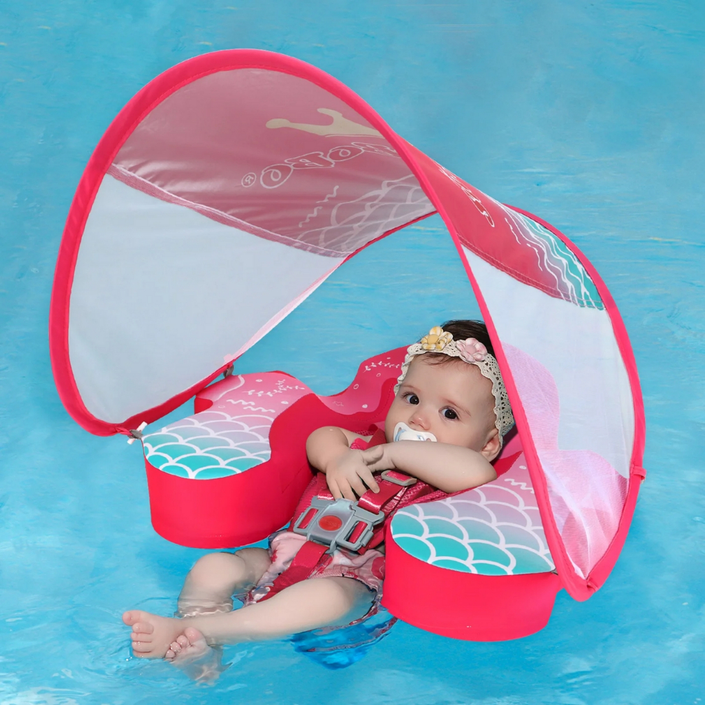 NON-INFLATABLE BABY FLOATER with SUN SHADE l FLOATER FOR KIDS l ...