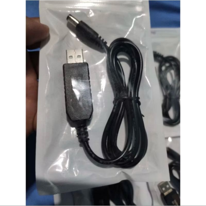 USB DC 5V To DC 12V 2.1x5.5mm Male Step-Up Adapter Cable | Shopee ...