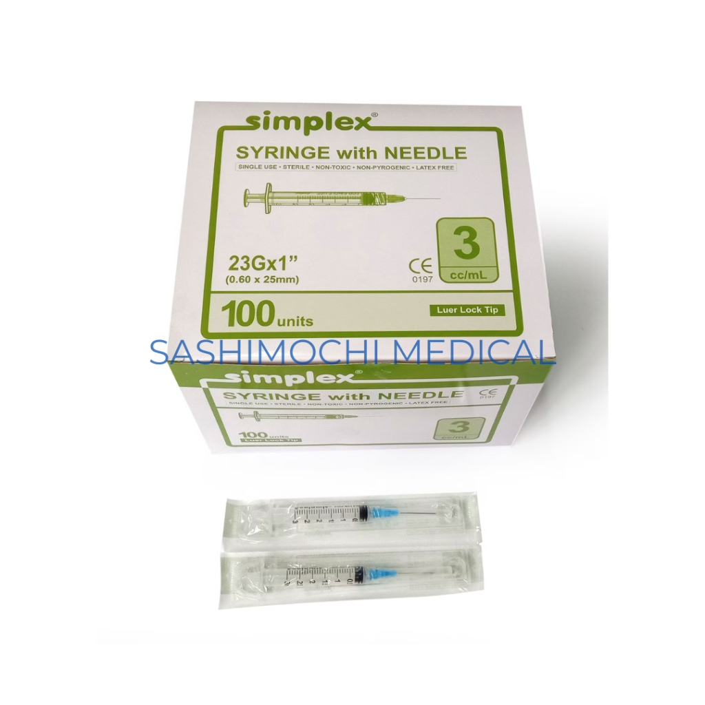 3CC Syringe w/needle Simplex (50's, 100's) | Shopee Philippines