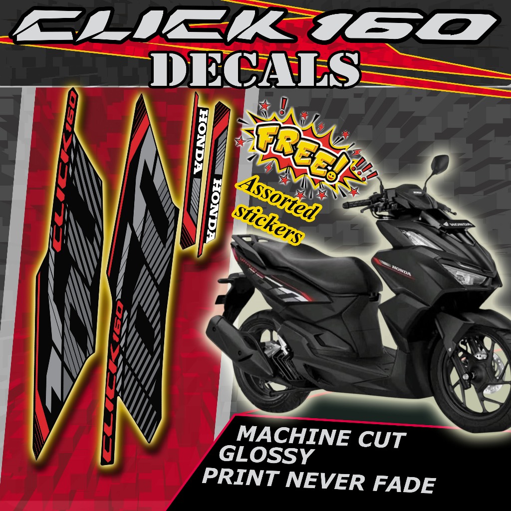 CLICK 160 FULL SET DECALS / CLICK 160 FULL SET STICKER / CLICK 160 ...