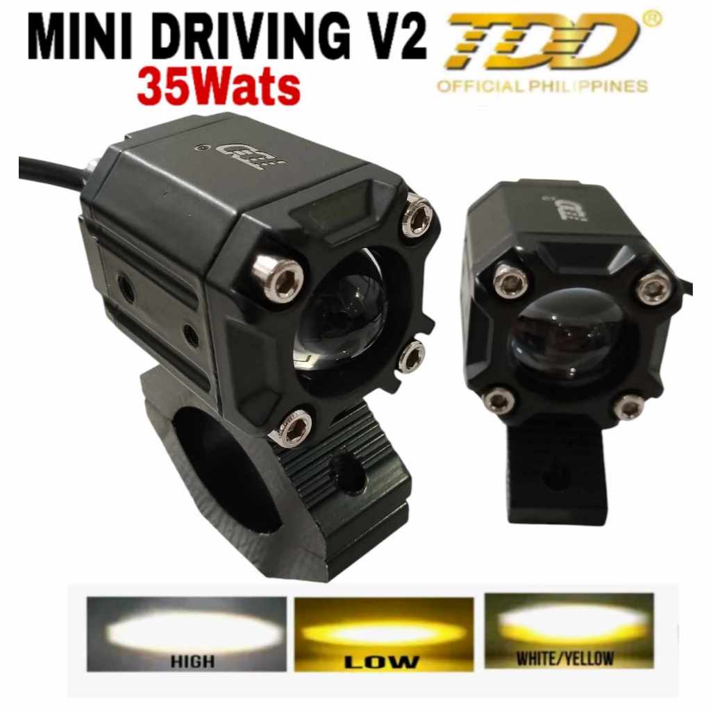 TDD MINI DRIVING LIGHT V2 35Watts Pair Bulb | Shopee Philippines