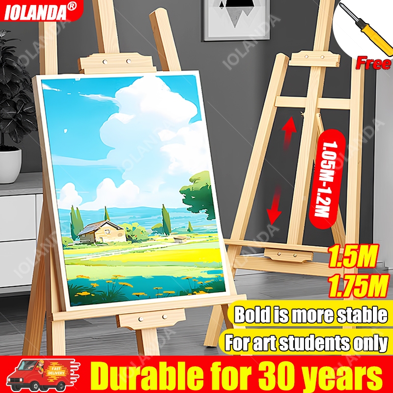 Durable for 30years Easel Stand Easel Wooden1.5M/1.75M Pine Wood Height ...