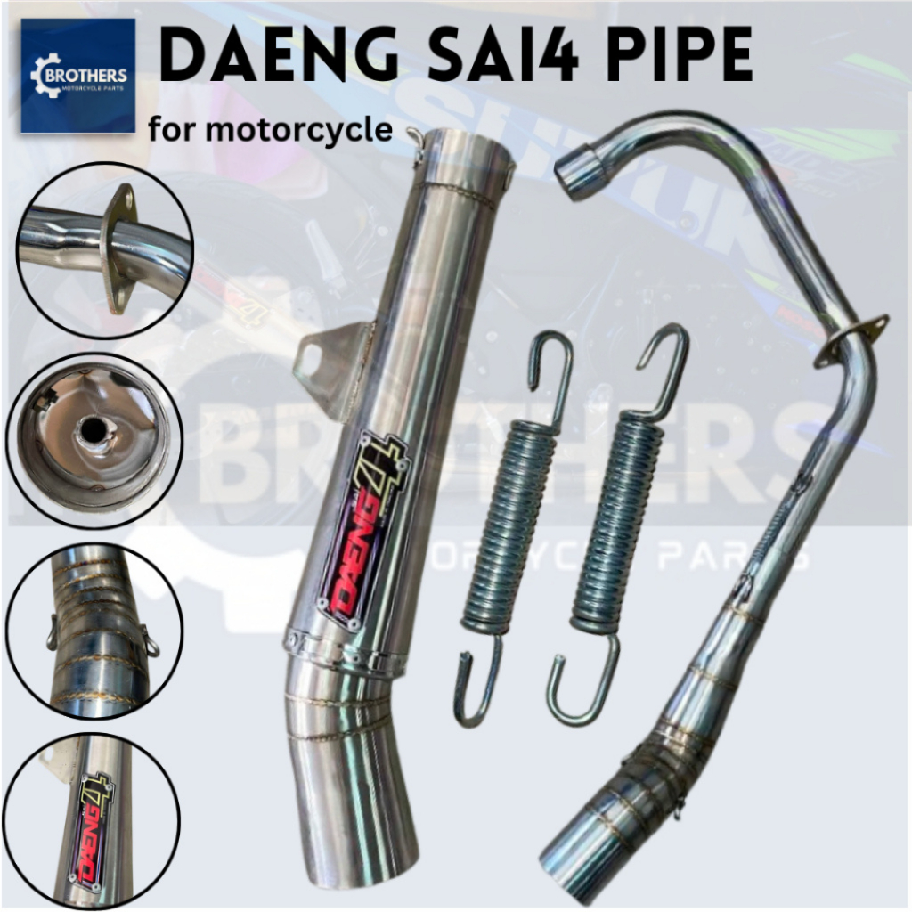 DAENG PIPE SAI4 FOR MOTORCYCLE OPEN PIPE (TMX155/TMX Alpha/Pinoy/Skygo ...