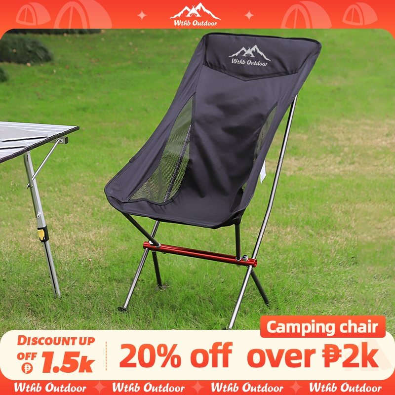 Hikeman High Back Aluminum Chair Folding Chair Portable Camping Outdoor ...