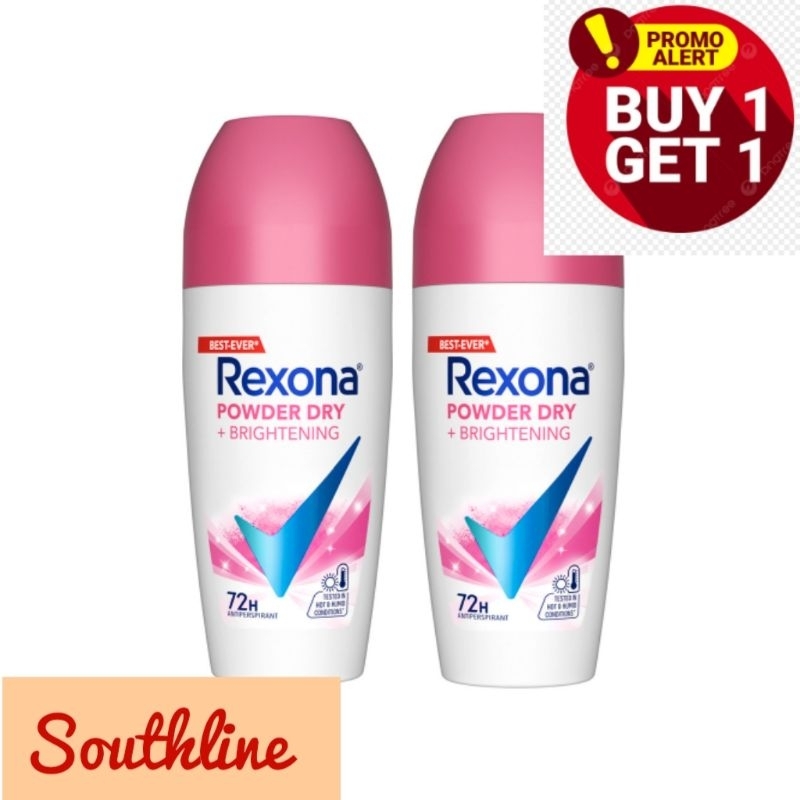 Buy 1 Take 1 Rexona Powder Dry + Brightening Antiperspirant 45ml ...
