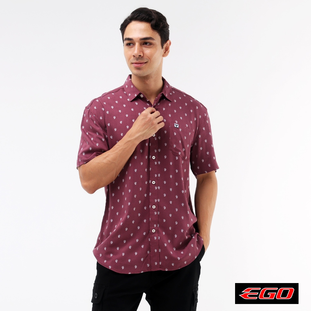 Ego Printed Woven Polo Short Sleeves EMT04-0777 | Shopee Philippines