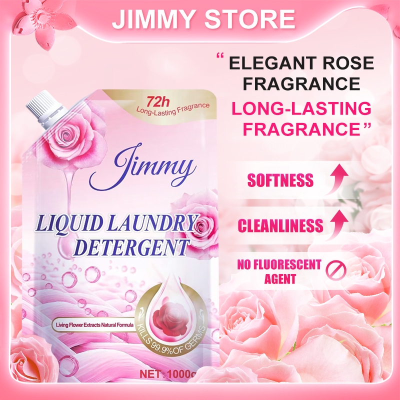 Jimmy Liquid Laundry Detergent Rose Fresh 1000g | Shopee Philippines