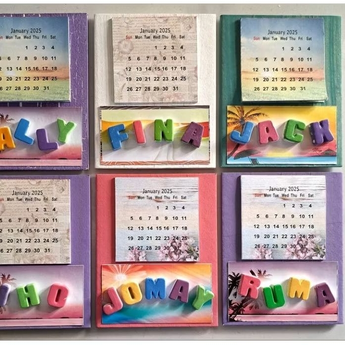 Unique Gift! Personalized 2026 Desk Calendar with 3D names! | Shopee ...