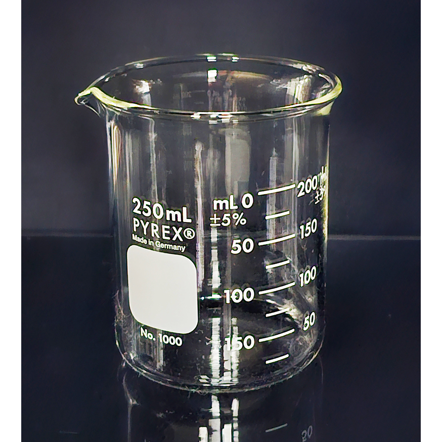 Original PYREX Glass Beaker Griffin Type 250 mL Code 1000-250 with BIR ...