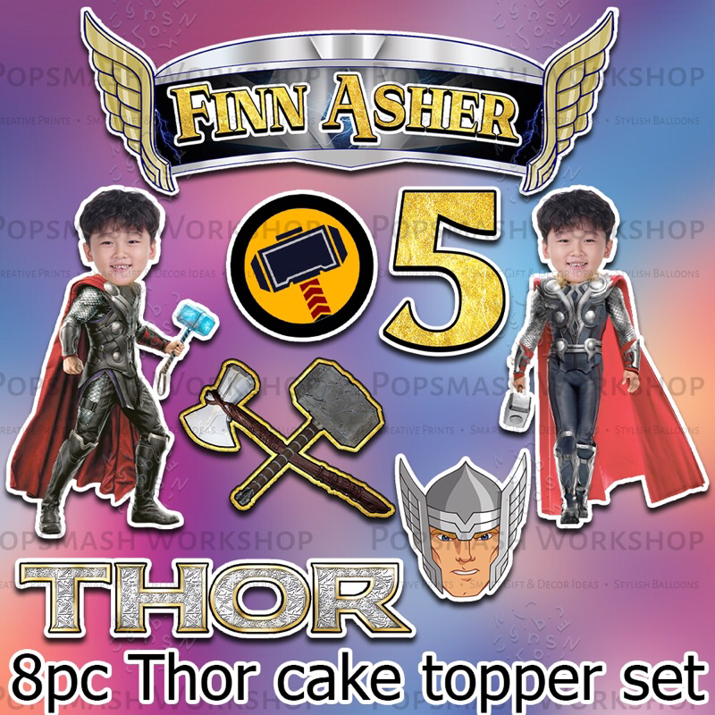 THOR Avengers Cake Topper Cupcake Topper | Shopee Philippines