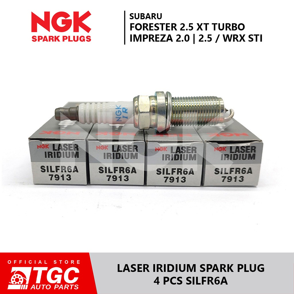 NGK Laser Iridium Spark Plug Subaru Forester 2.5 XT Turbo Impreza 2.0 | 2.5 / WRX STI SILFR6A 4 ...