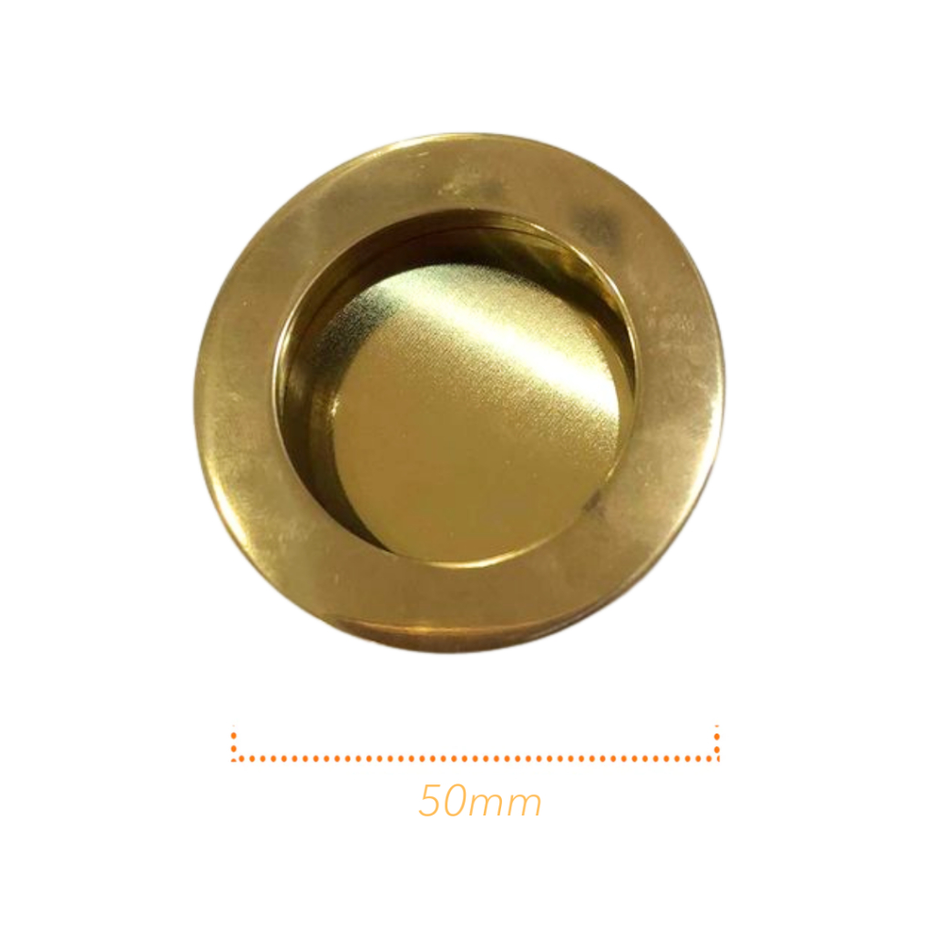 Circle Solid Brass Flush Handle For Sliding Door Cabinet Handle Drawer ...