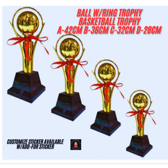 *BALL WITH RING BASKETBALL TROPHY UNIVERSAL PLASTIC TROPHY PER PIECE ...