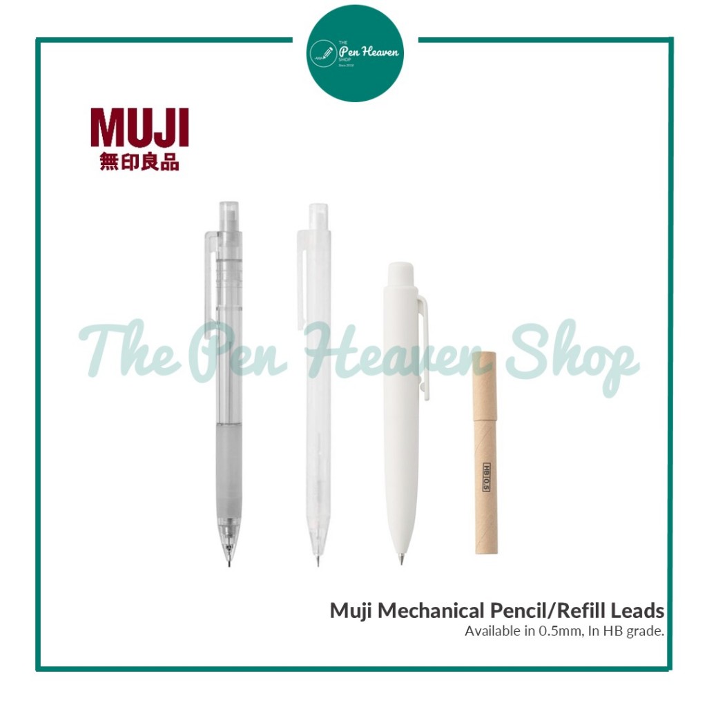 Muji Mechanical Pencil/Refill Leads (Polycarbonate/Transparent/Compact ...