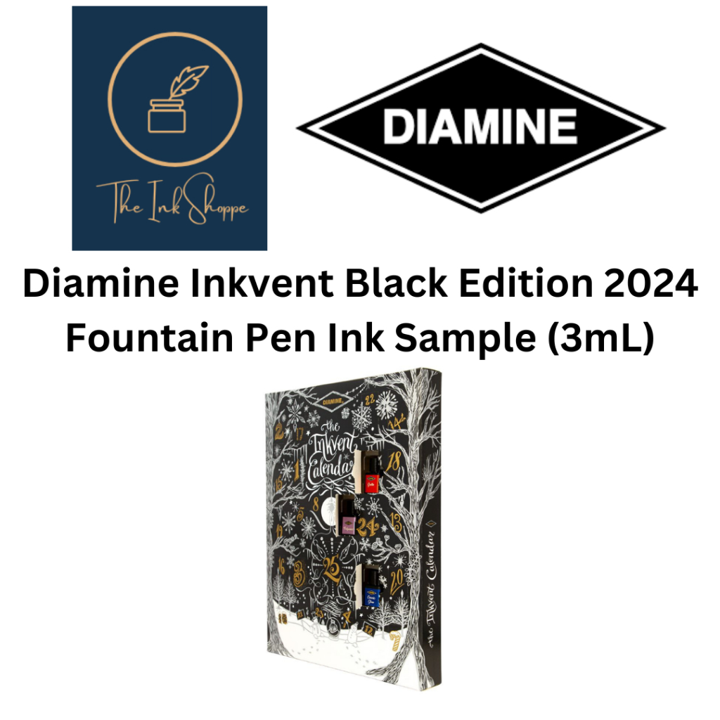 Diamine Inkvent 2024 Black Edition Fountain Pen Ink Sample (3mL ...