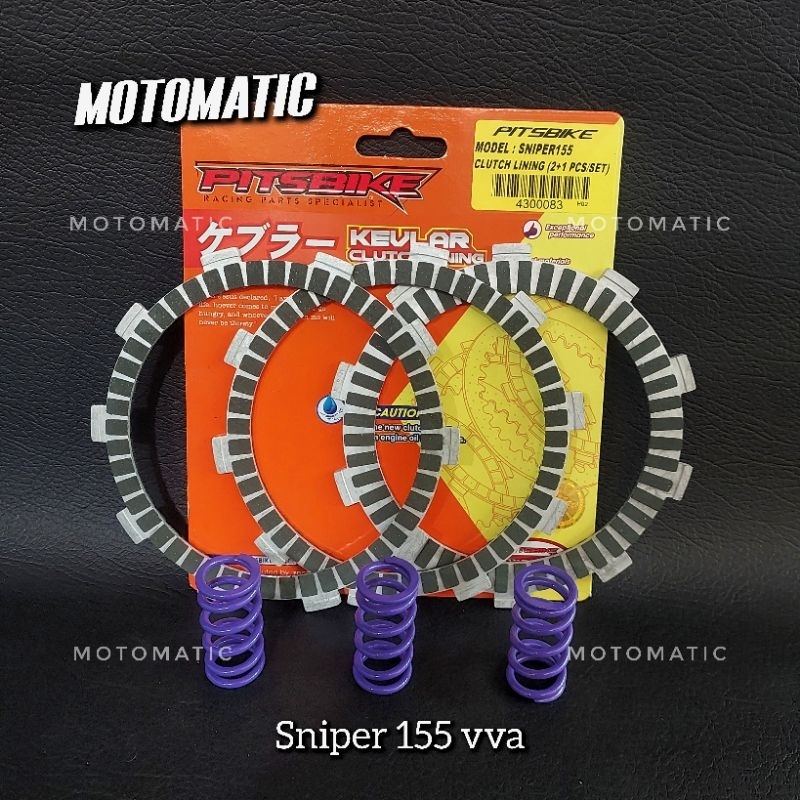 SNIPER 155 VVA | Clutch lining and clutch spring 3pcs | PITSBIKE for ...