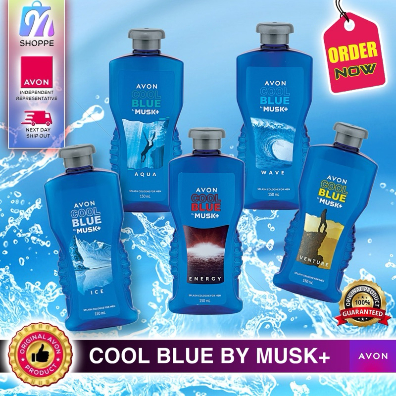 Avon Cool Blue Splash Cologne for Men 150mL- Wave Ice Aqua Energy ...