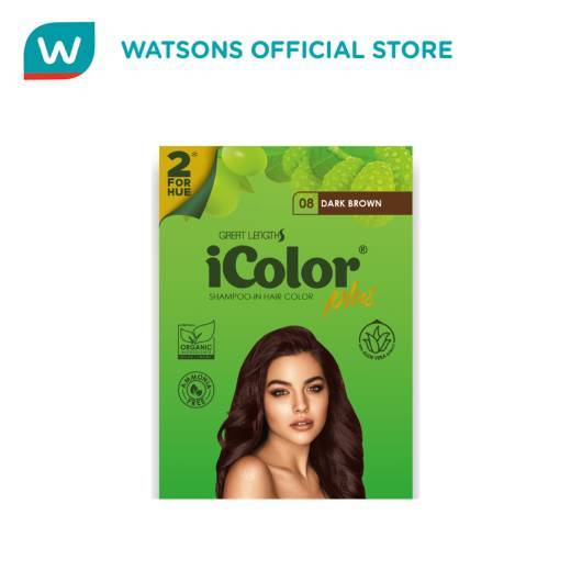 ICOLOR Plus Shampoo Dye 2 For Hue Dark Brown 30ml | Shopee Philippines