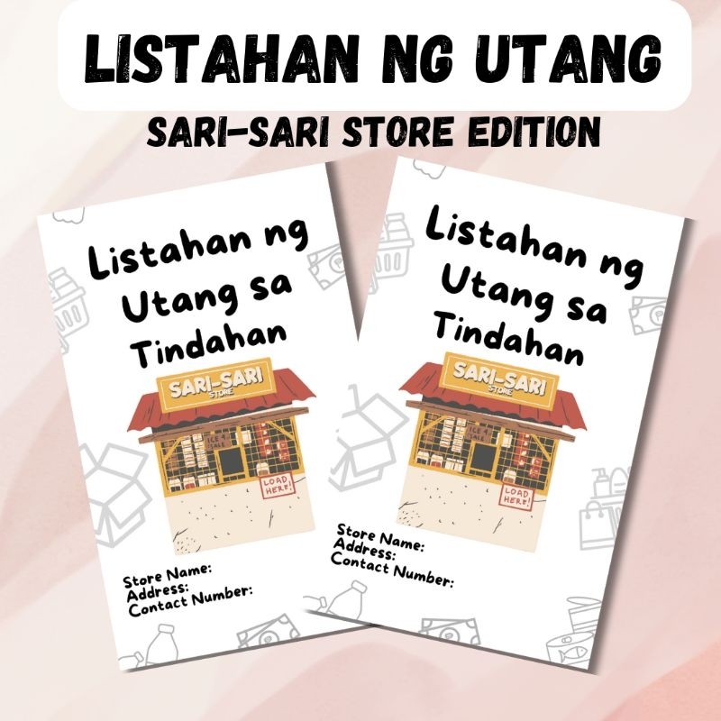 Listahan ng Utang Sari-sari Store Booklet Notebook A5 20pages | Shopee ...