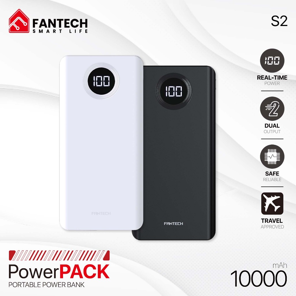Fantech S2 Power Pack Portable Powerbank with 10,000 mAh and Multiple ...