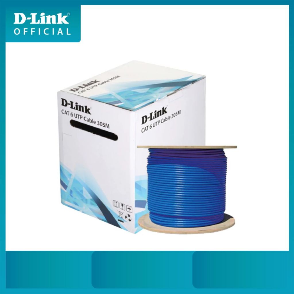 D-Link Cable cat 6 UTP 25 AWG 0.45mm pvc 5.8mm BLUE | Shopee Philippines