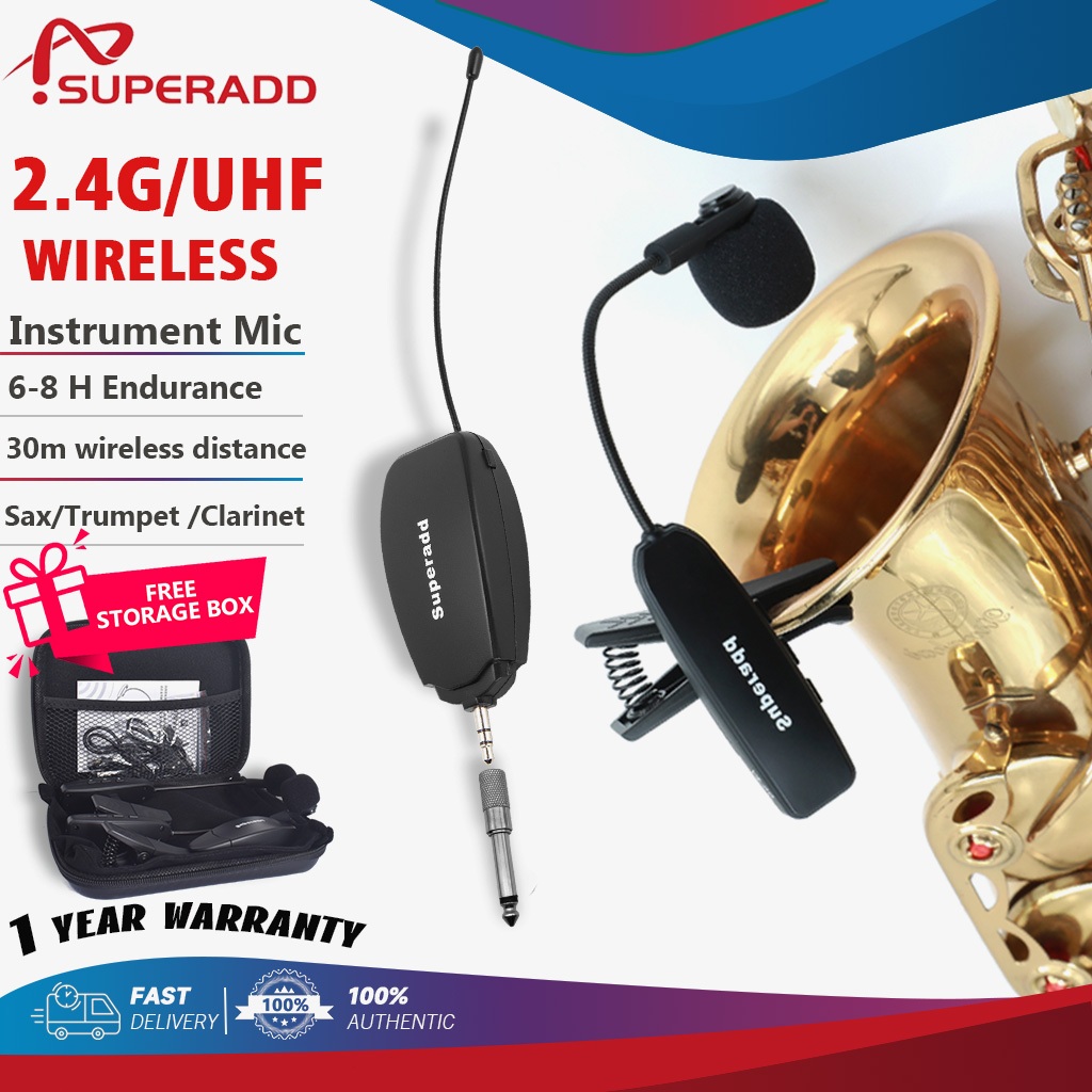 【COD】Wireless microphone Superadd KX-621 Saxophone mic for performance ...