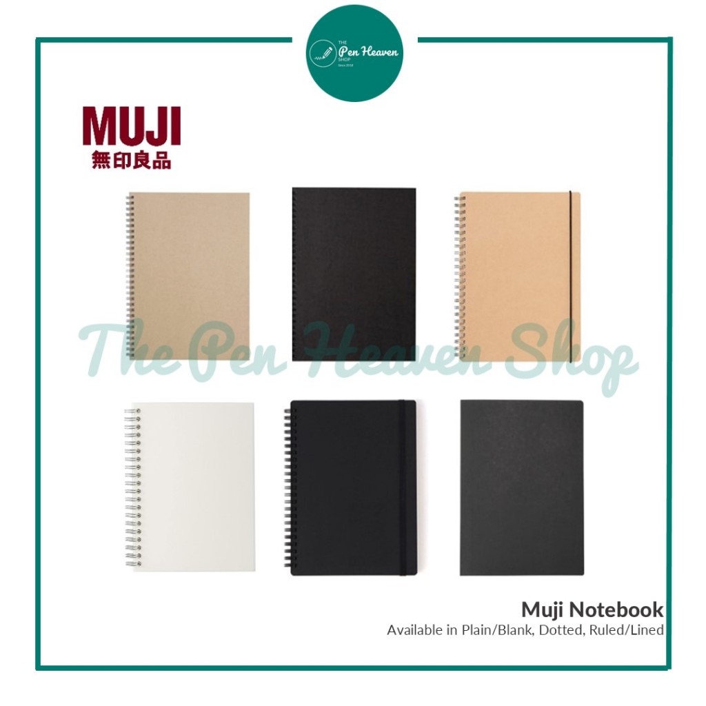 Muji Notebook (Authentic, Plain/Blank, Dotted, Ruled/Lined) | Shopee Philippines