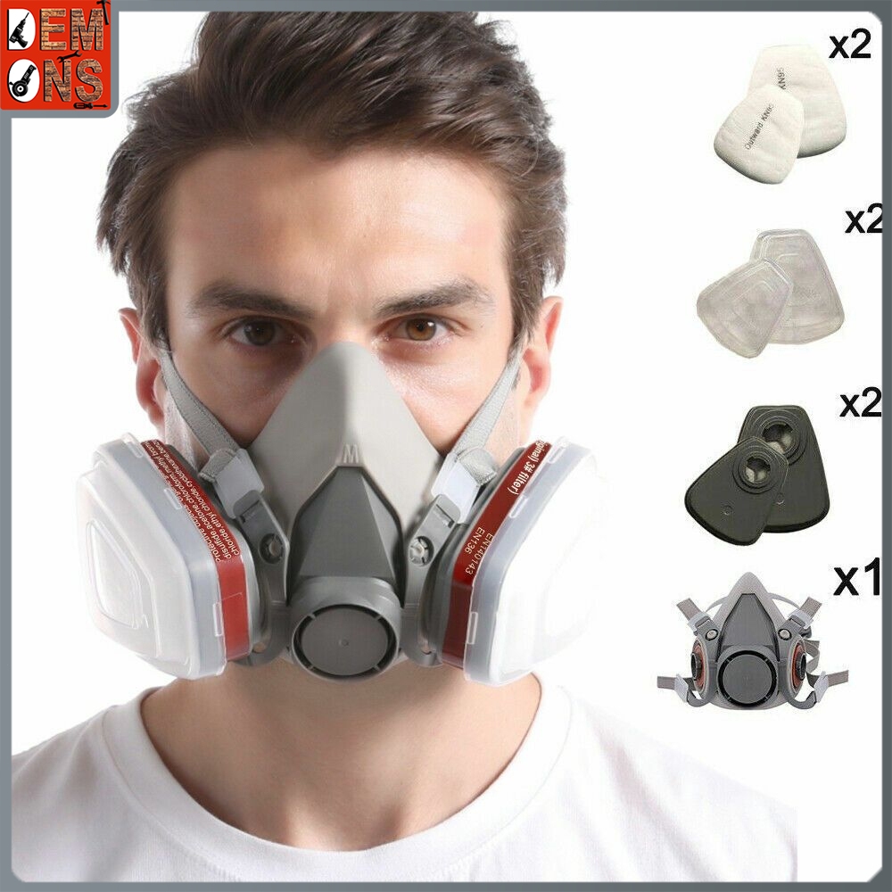 Reusable Respirator 3M Mask 6200 Gas Mask Half Face Safety Respirator ...