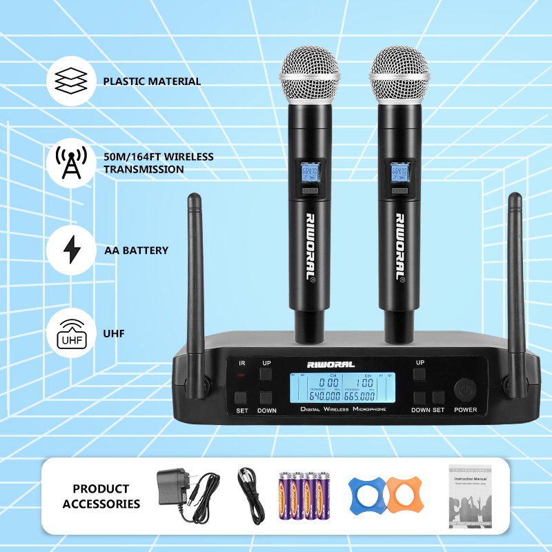 Wireless Microphone Uhf Handheld Microphone Infrared Replacement ...