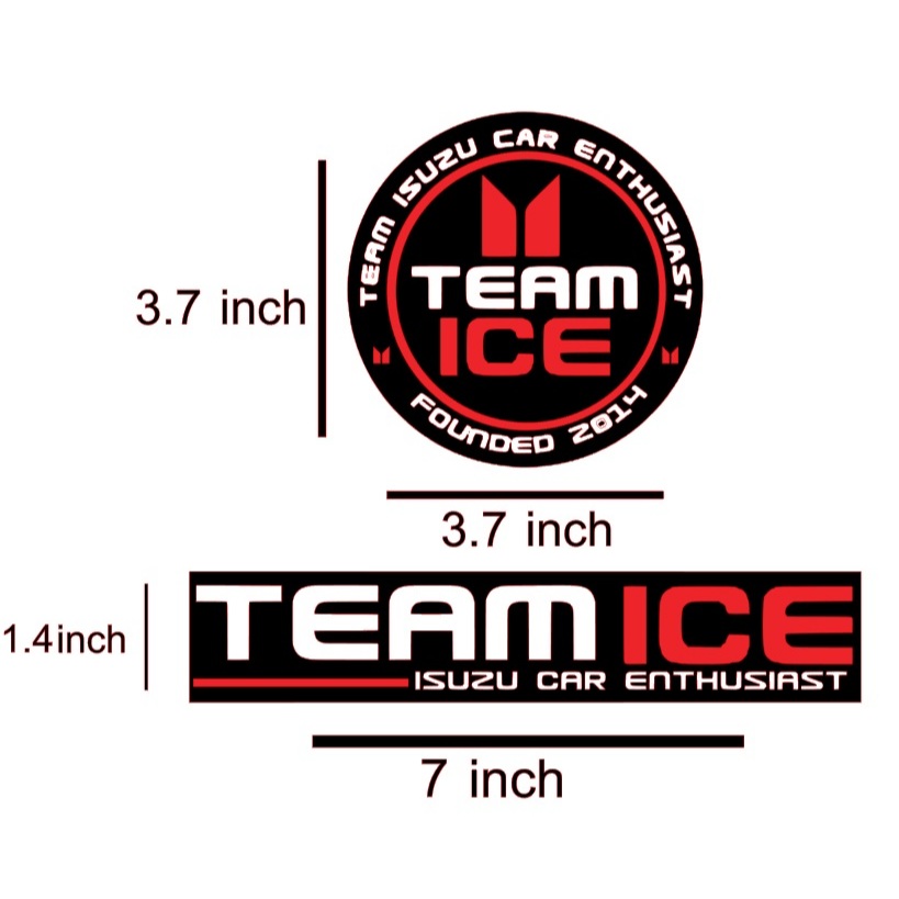 team ice sticker set for isuzu | Shopee Philippines