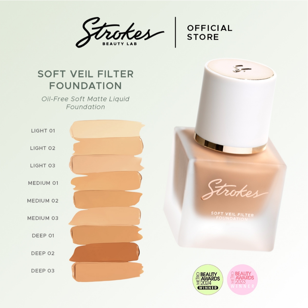 Strokes Soft Veil Filter Foundation [Oil-Free Soft Matte Liquid Foundation] | Shopee Philippines