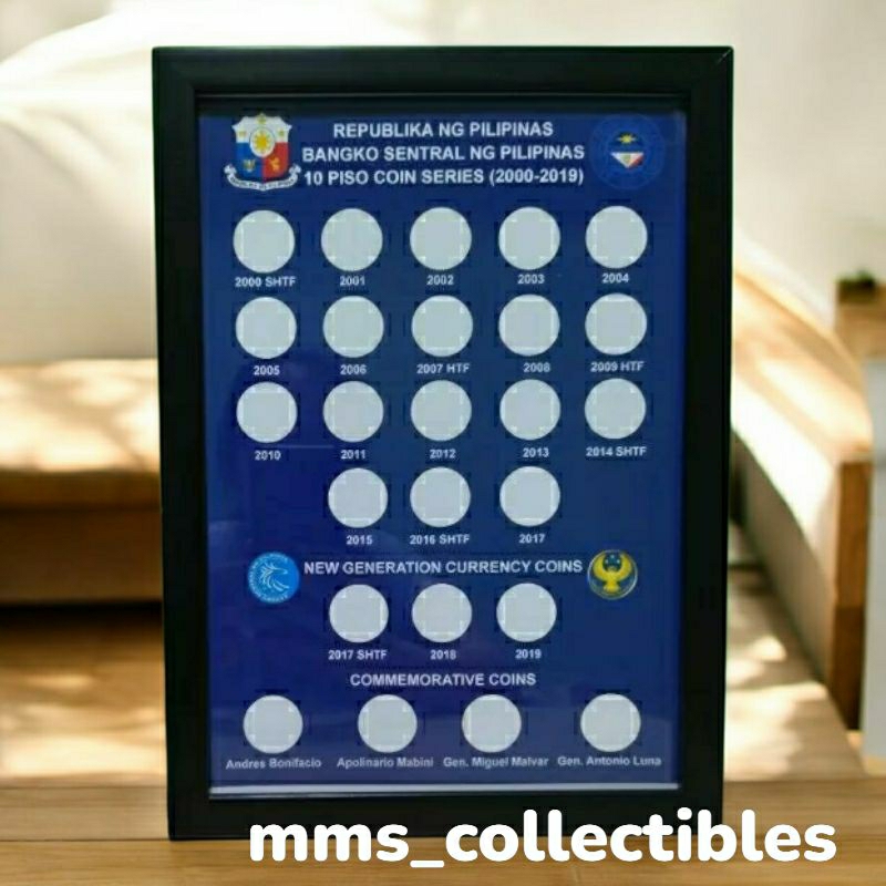 10 PISO COIN SERIES WITH GLASS FRAME | WALL DECOR | Shopee Philippines