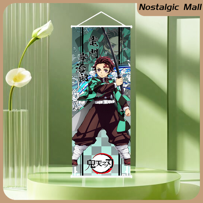 Cartoon Demon Slayer Scroll Manga Kamado Tanjirou Hanging Painting Home ...
