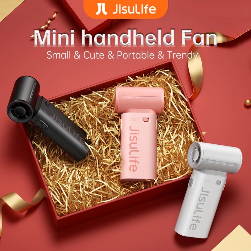 JISULIFE Portable Mini Jet Fan 5000 mAh 5 Speeds Strong Wind Cooling ...