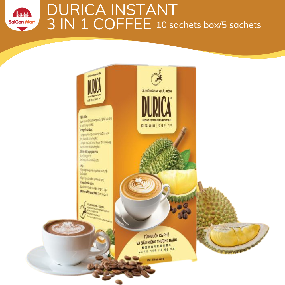 Durica instant 3 in 1 durian coffee10 sachets box and 5 sachets | Shopee Philippines