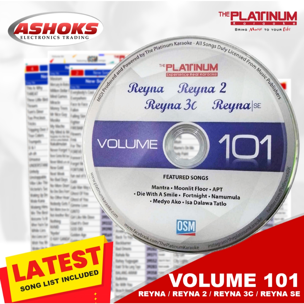 Platinum Karaoke Reyna 3C & Reyna SE CD with Additional Songlist / CD w Additional Songlist ...